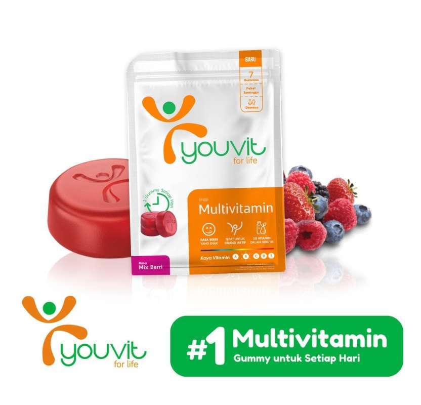 Jual YOUVIT Multivitamin Gummy Dewasa Sachet Isi 7 Gummy di Seller ...