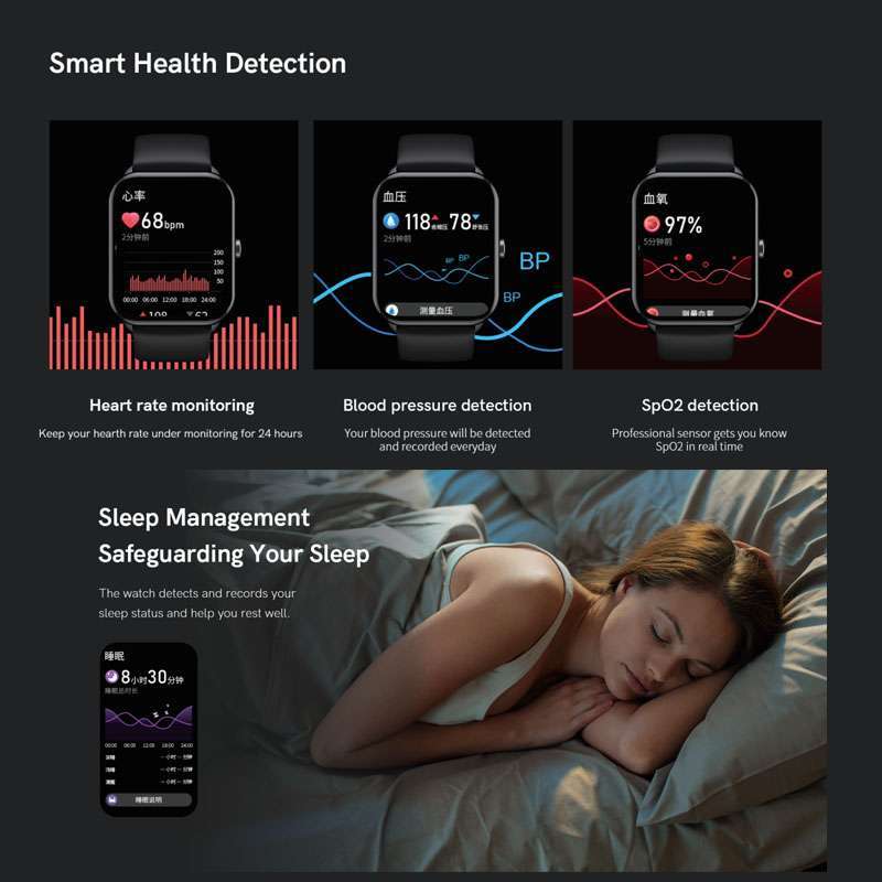 Jual Qcy Smart Watch Gtc 1.85 Tft Display Heart Rate Spo2 Sports Mode ...