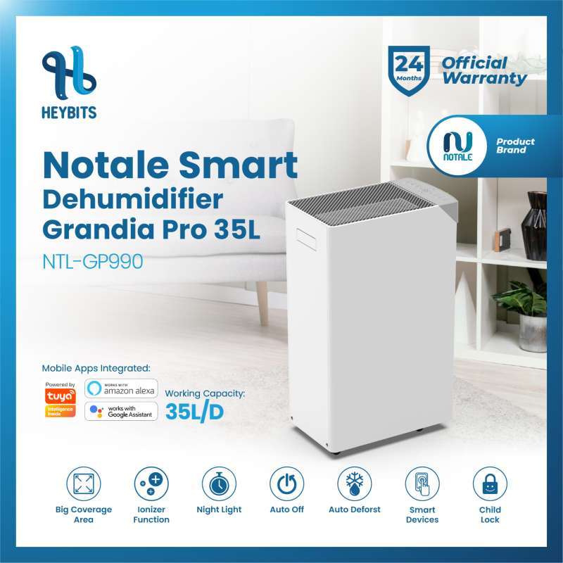 Promo Notale Grandia Pro Smart Dehumidifier 35l/hari With Wifi Atur ...