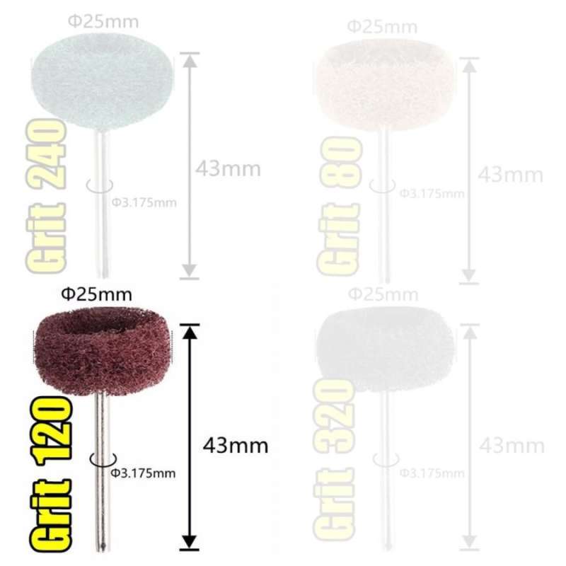 Jual Mata poles Sikat Gerinda Mini Polish Brush Nylon Mini Grinder Set ...