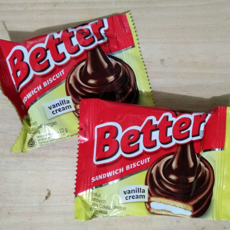 Jual Sandwich Biscuit Better Biskuit Coklat Better 22g Di Seller ...