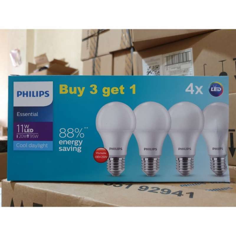 Promo Philips Lampu Led Paket 11Watt Essential LED Diskon 23% di Seller ... Promo Philips Lampu Led Paket 11Watt Essential LED Diskon 23% di Seller ...