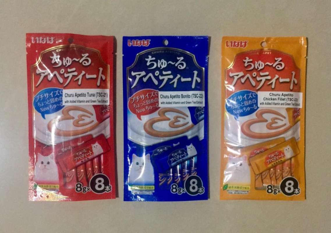 Jual puffy petto CIAO Liquid Churu Apetito 8 x 8g Snack Cemilan Makanan ...