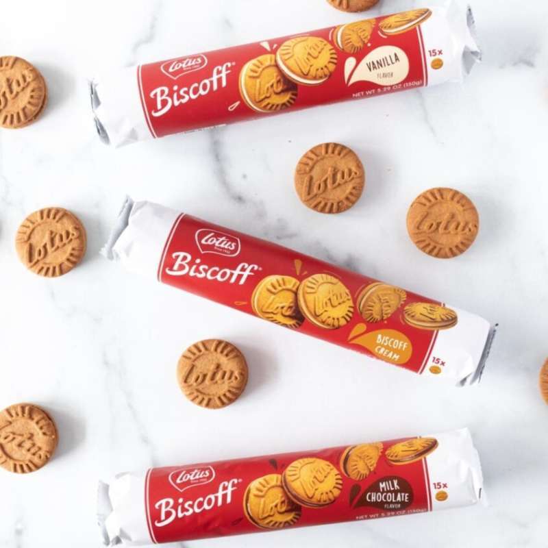 Jual Lotus Biscoff Sandwich Cookies Biscoff Cream Vanilla Milk ...