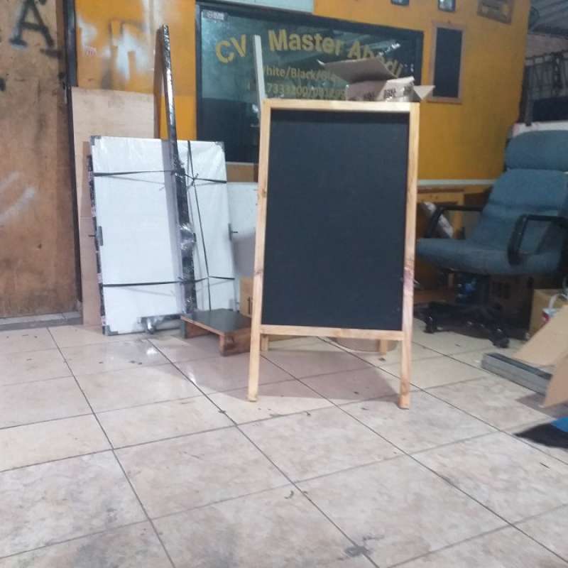 Jual Black Board Papan Menu Restoran Double Face 60 X 90cm Di Seller ...