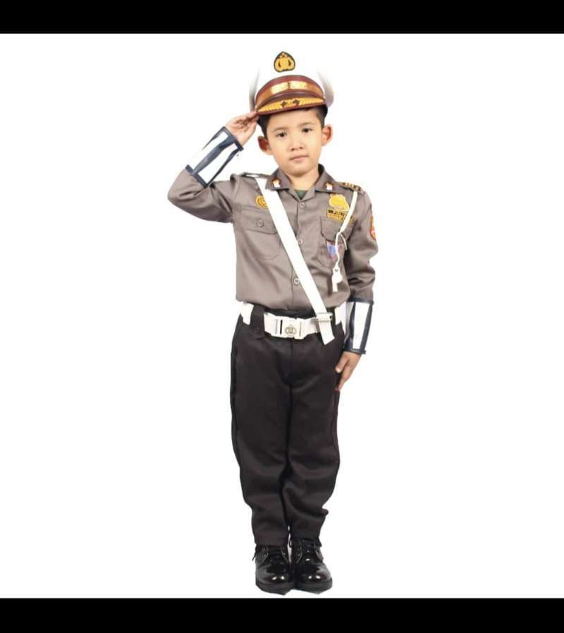 Jual Seragam / Kostum / Pakaian Profesi Polisi Lalu Lintas Anak 3-8 ...