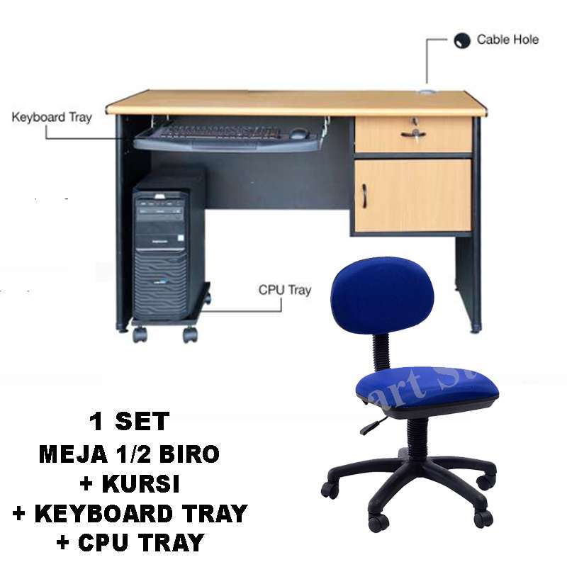Promo Set Meja Dan Kursi Kantor Murah | Set01 Diskon 20% Di Seller ...
