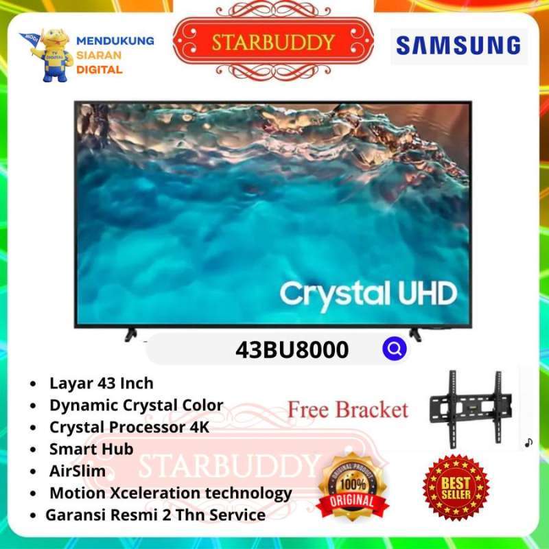 Jual LED TV SAMSUNG 43BU8000 CRYSTAL SMART TV UHD 4K UA43BU8000KXXD di ...