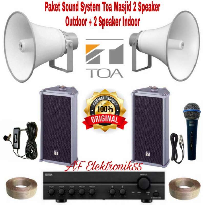 Jual Paket Sound System Toa Masjid 2 Unit Speaker Outdoor+2 Speaker ...