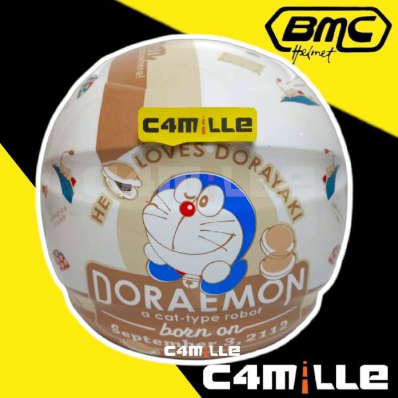 Jual Helm Bmc Milan Doraemon Reborn White Half Face Di Seller ...