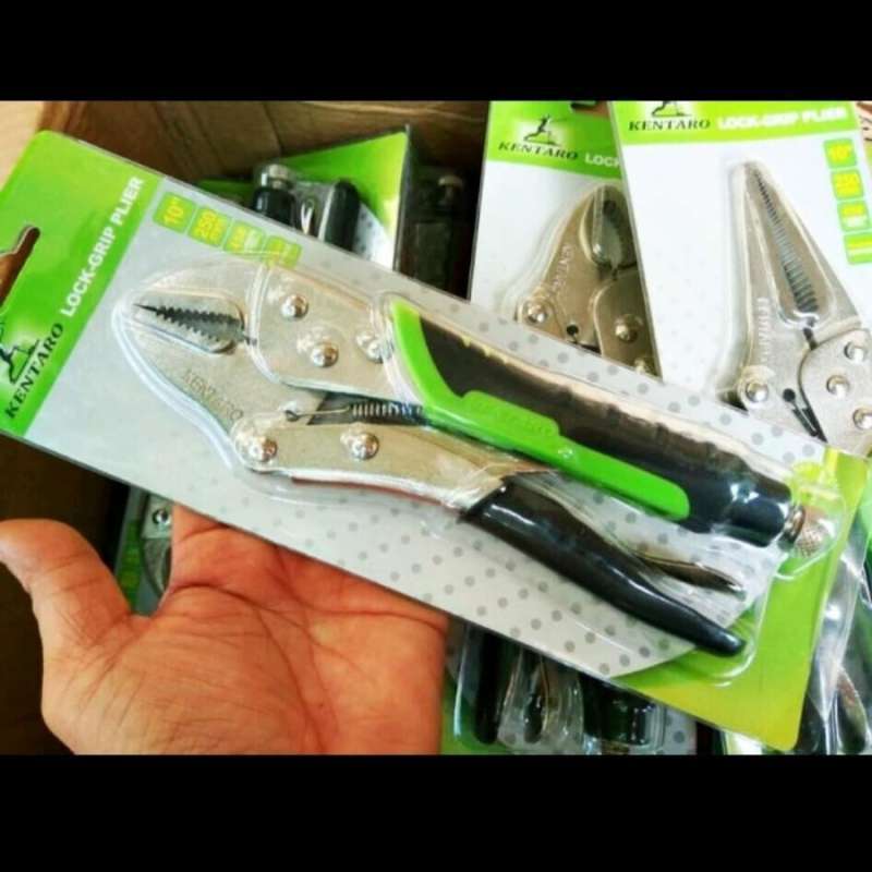 Jual Tang Buaya Moncong Pendek Locking Plier Flat Short Nose 10 KENTARO ...