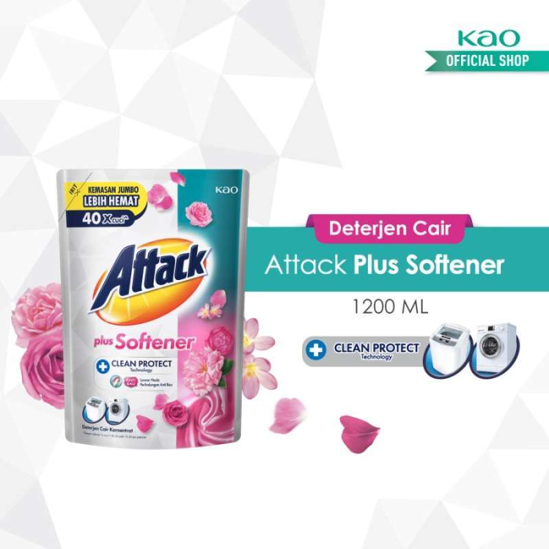 Jual Attack Plus Softener Liquid Detergent All Types Of Washing Machine ...