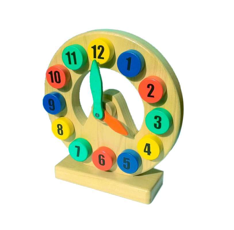 Jual Mainan Kayu Edukatif Nobie Jam Kayu Natural untuk Anak Usia 3-4 ...