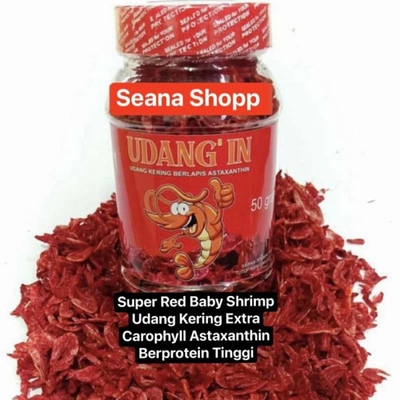 Jual Pakan Ikan Udang Kering Carophyll Red Astaxanthin 50 Gram Baby ...