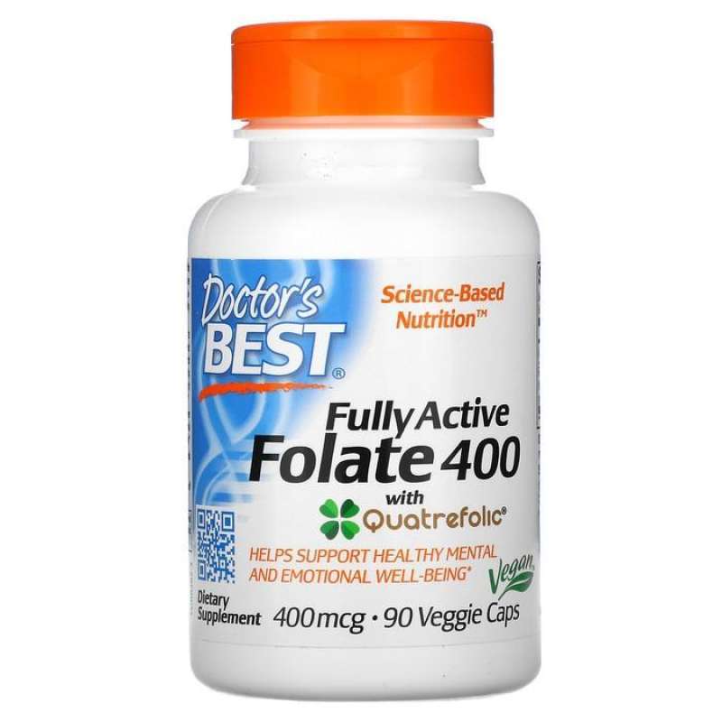 Jual Doctors Best Fully Active Folate 400 with Quatrefolic 400 mcg 90 ...