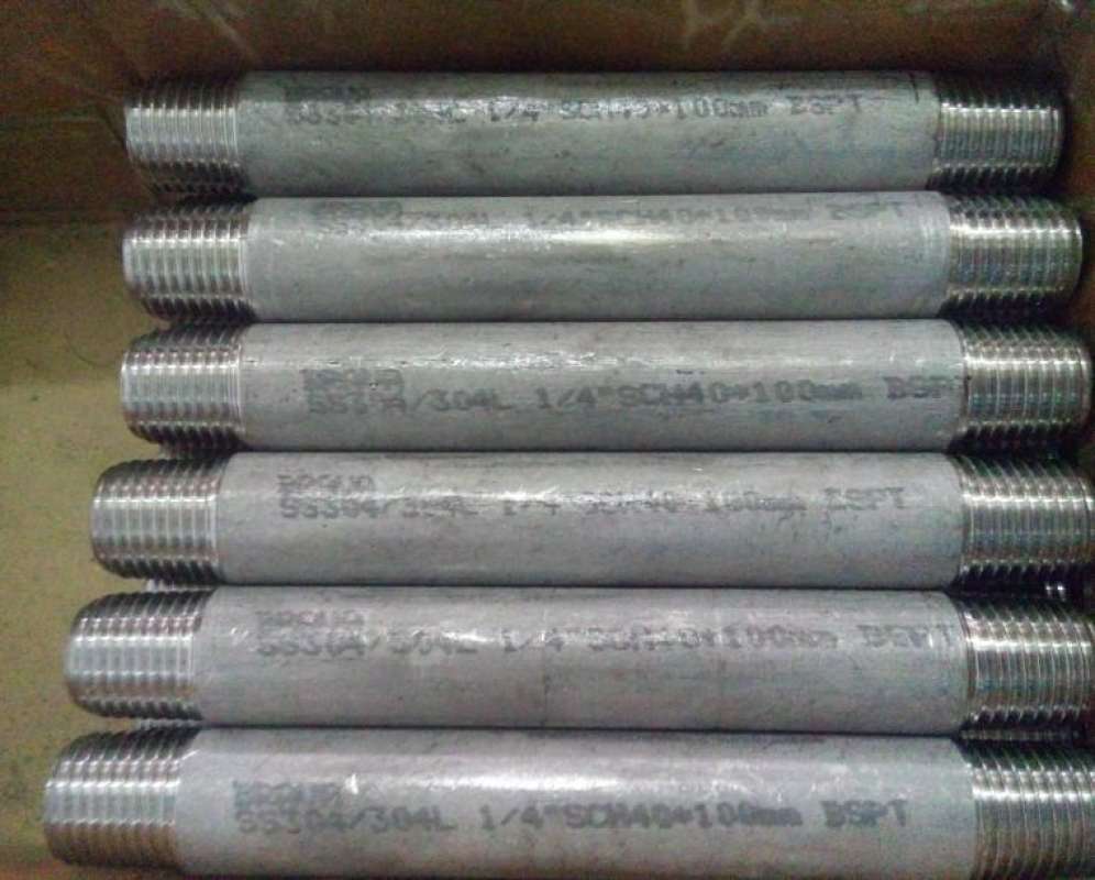 Jual Pipe Nipple sch 40 ss 304 3/8 10 cm Pipa Nepel Stainless steel ...