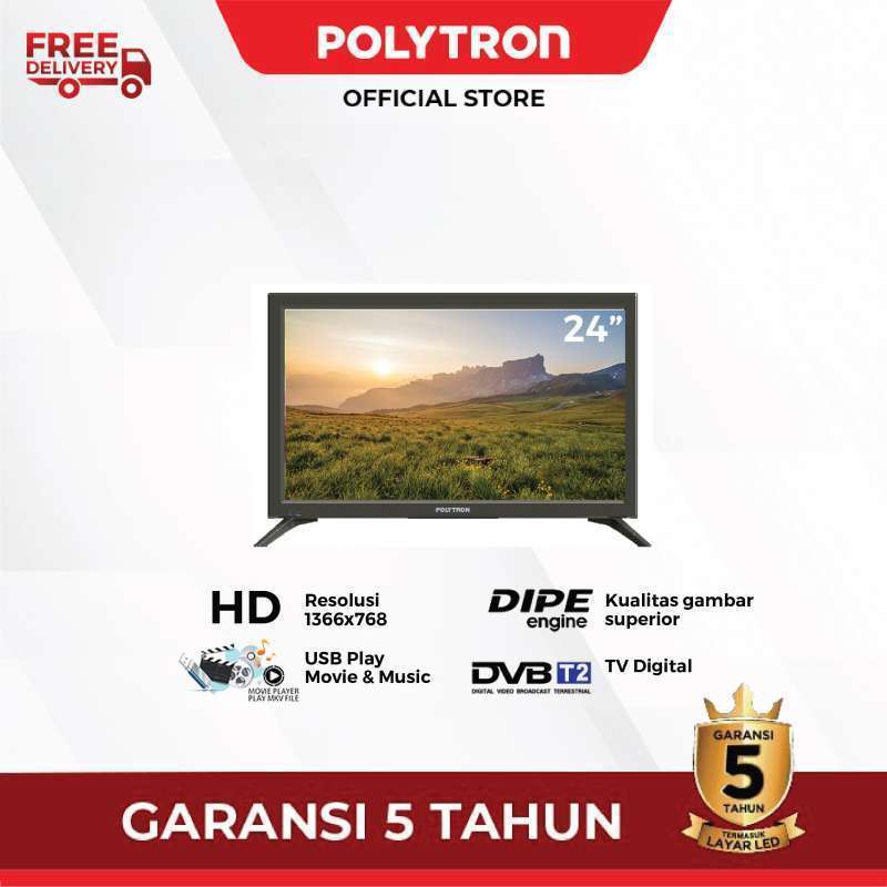 Promo POLYTRON PLD 24V1853 Digital TV HD USB Movie [24 Inch] Diskon 31% ...