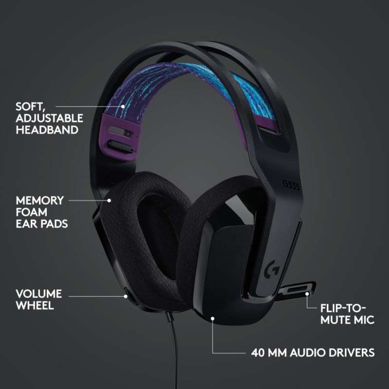 Jual Logitech G335 Multiplatform Gaming Headset - Mint Di Seller ...