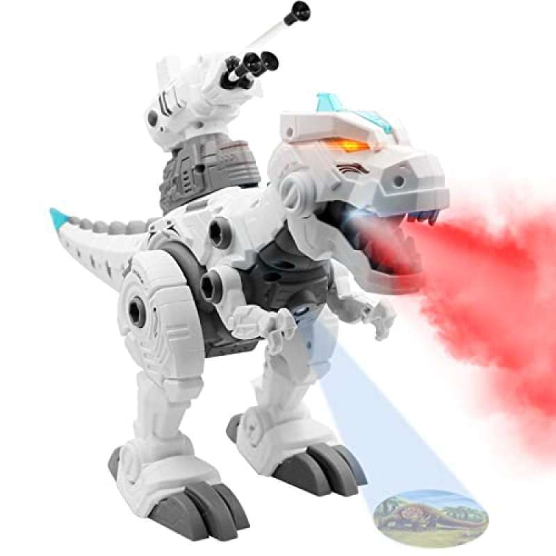 Jual FIRE BULL Robot Dinosaur DIY Gifts for Kids, Fire Breathing Red ...