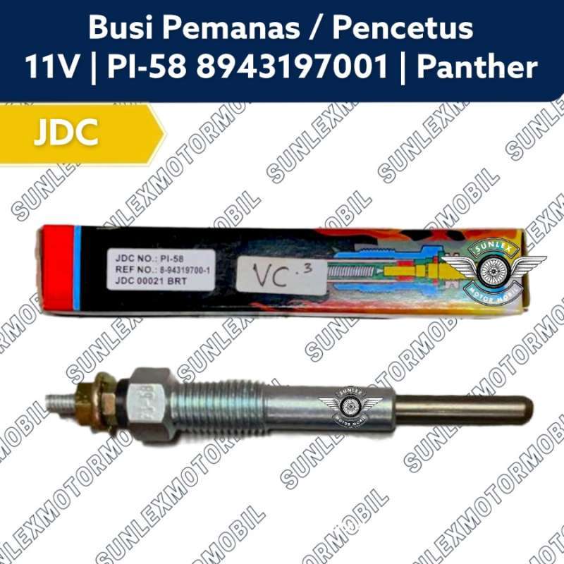 Jual Busi Pemanas Panther 2.3 2.5 11v Jdc Pi-58 8943197001 Glow Plug Di ...