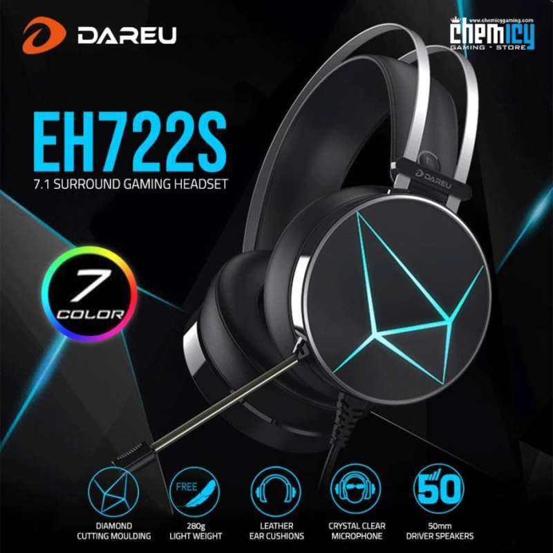 Jual Dareu Magic EH722S RGB 7.1 Surround Gaming Headset di Seller ...
