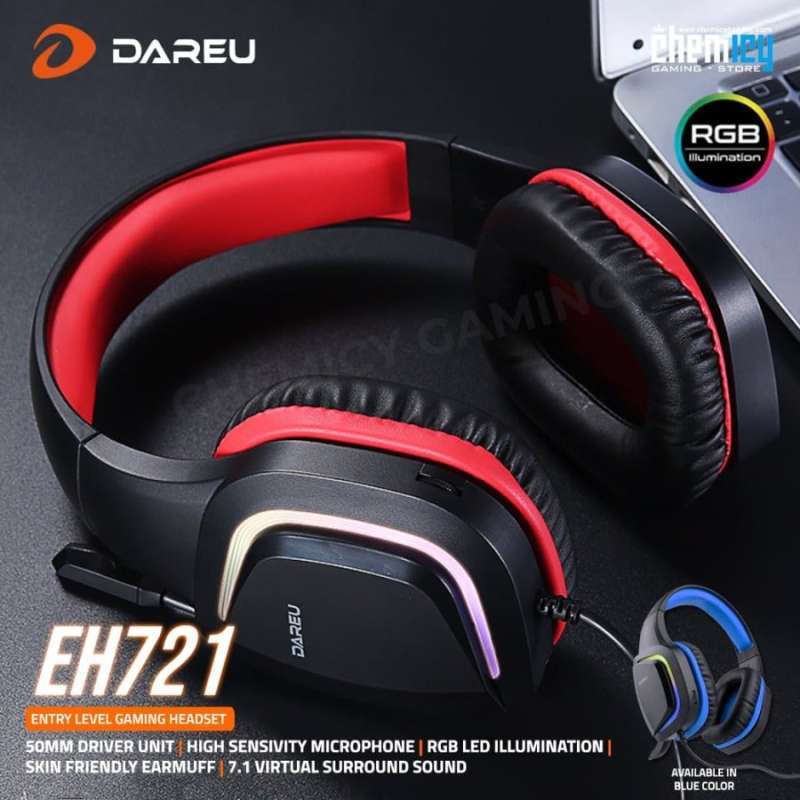 Jual Dareu Eh721 / Eh-721 Rgb Entry Level Gaming Headset - Red Di ...
