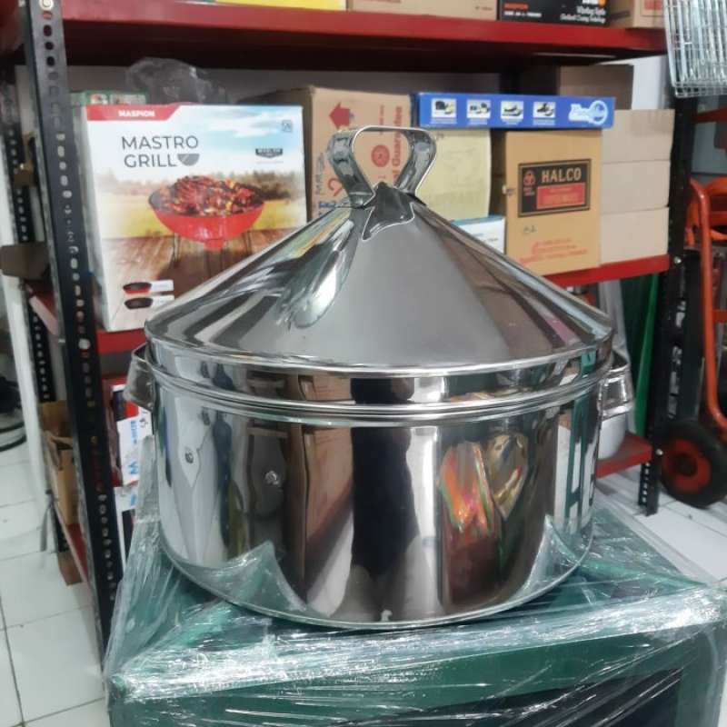 Jual Kalakat Steamer Bulat/kukusan Stainless/langseng Serbaguna 35 Cm ...