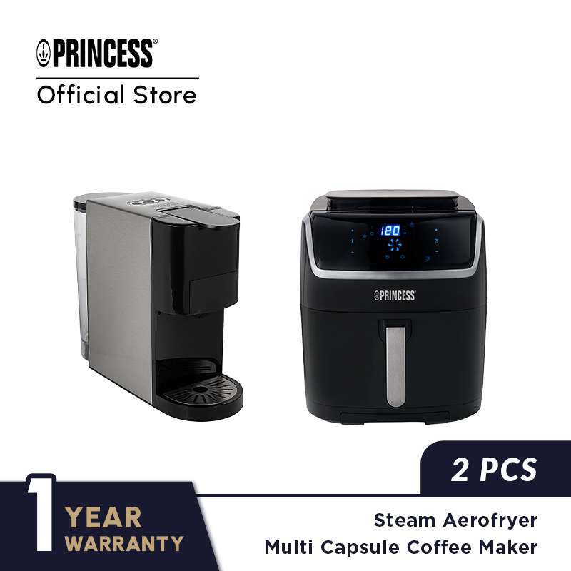 Promo Paket Princess Mesin Kopi Multi Kapsul - Steam Airfryer 6.5L ...