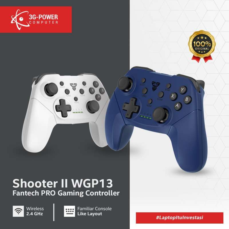 Promo Fantech Revolver WGP12 Wireless Gamepad Gaming Controller - White ...