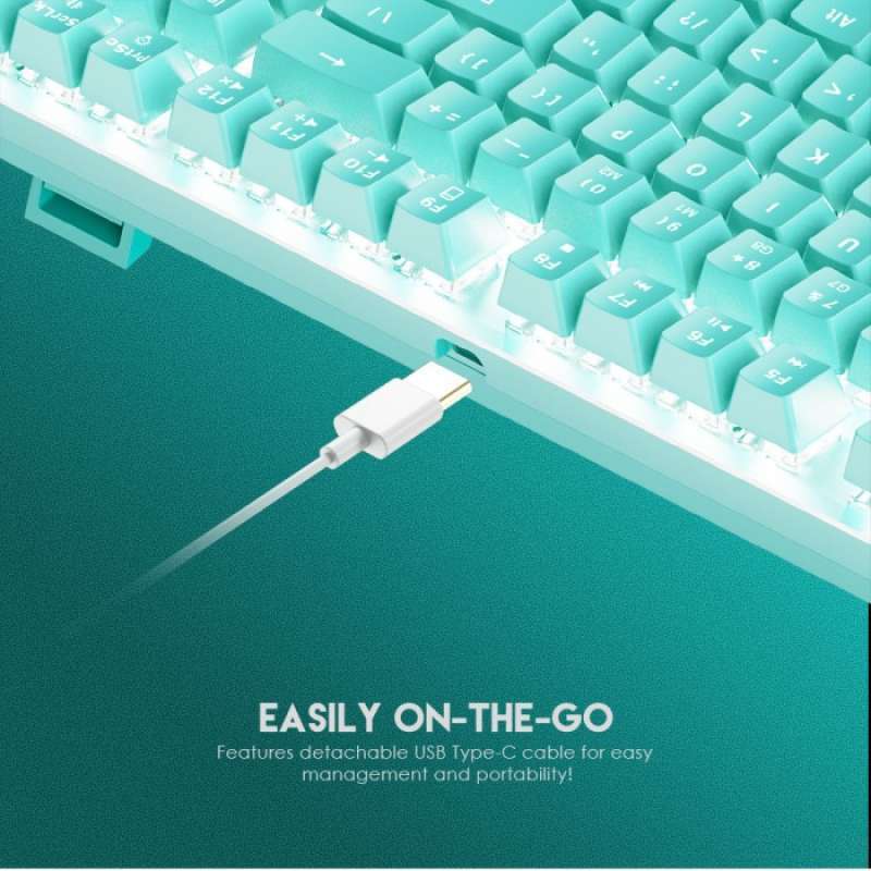 Promo Fantech Mint Edition Maxfit87 Mk856 Mechanical Keyboard Gaming ...