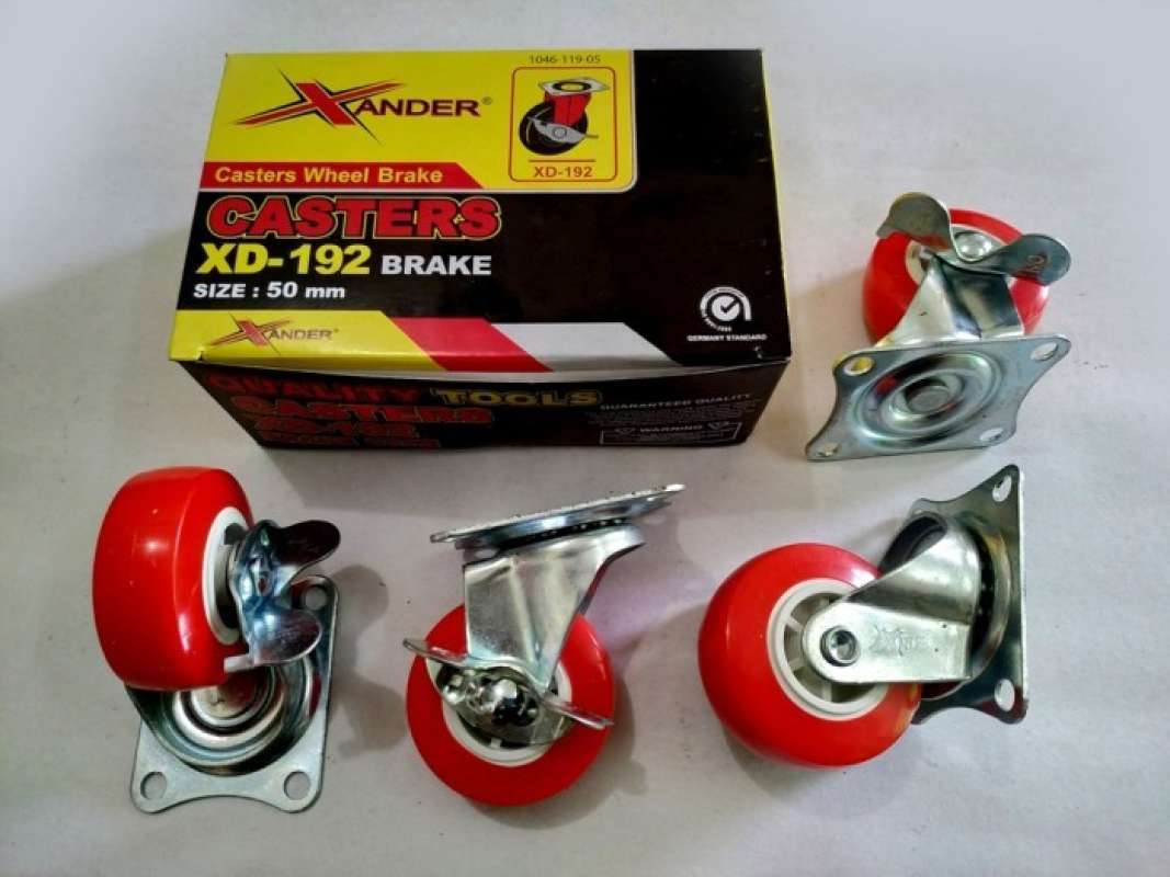 Promo RODA HH NYLON MERAH + REM 5 INCH HIDUP PERSET 4 PC RODA TROLLY ...