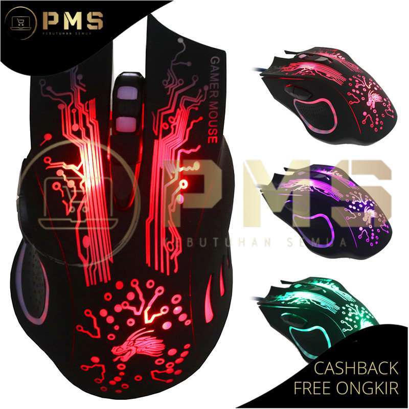 Promo Mouse Gaming USB 3200 DPI dengan LED RGB - X13 - Black Diskon 25% di Seller ...