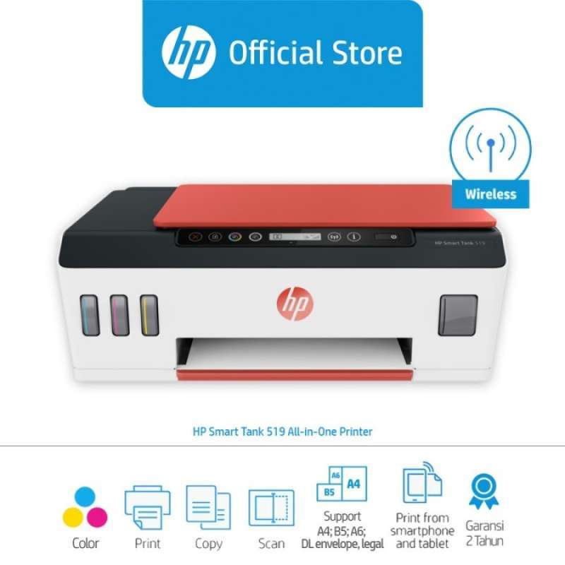 Jual HP Smart Tank 519 Wireless Printer (Print, Scan, Copy) - Putih ...