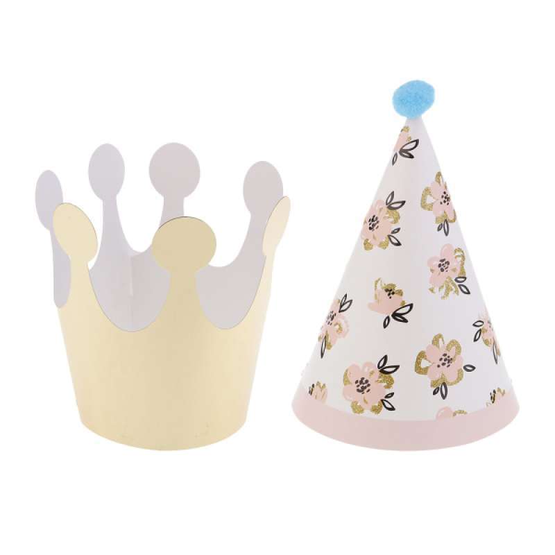 Promo 20 Pieces Paper Hat Custom Blank Paper Birthday Hat Crown Paper ...