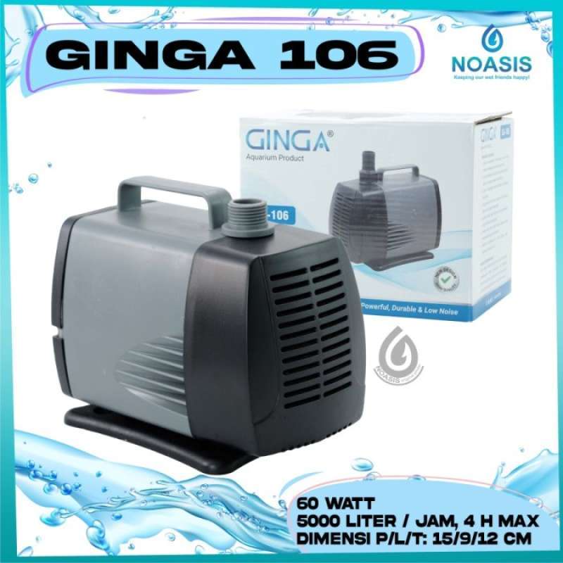 Promo POMPA AQUARIUM CELUP WATER PUMP GINGA GA 106 GA-106 LOW WATT Diskon 29% di Seller sobat ...