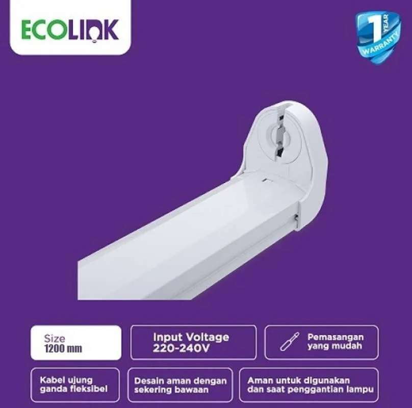Jual Kap Rumah Lampu LED Tube ECOLINK - Bare Batten Ukuran 120 cm 1200mm di Seller Yalaris ...