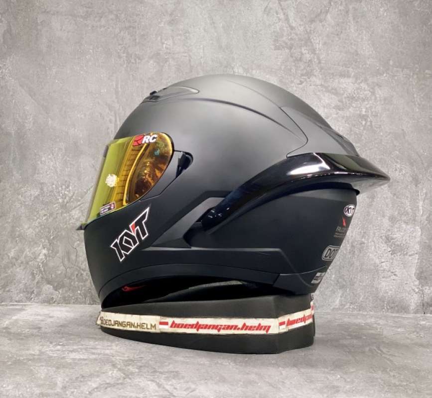 Promo Kyt Helm Falcon Fr Solid - Black Doff - Full Face - Double Visor ...