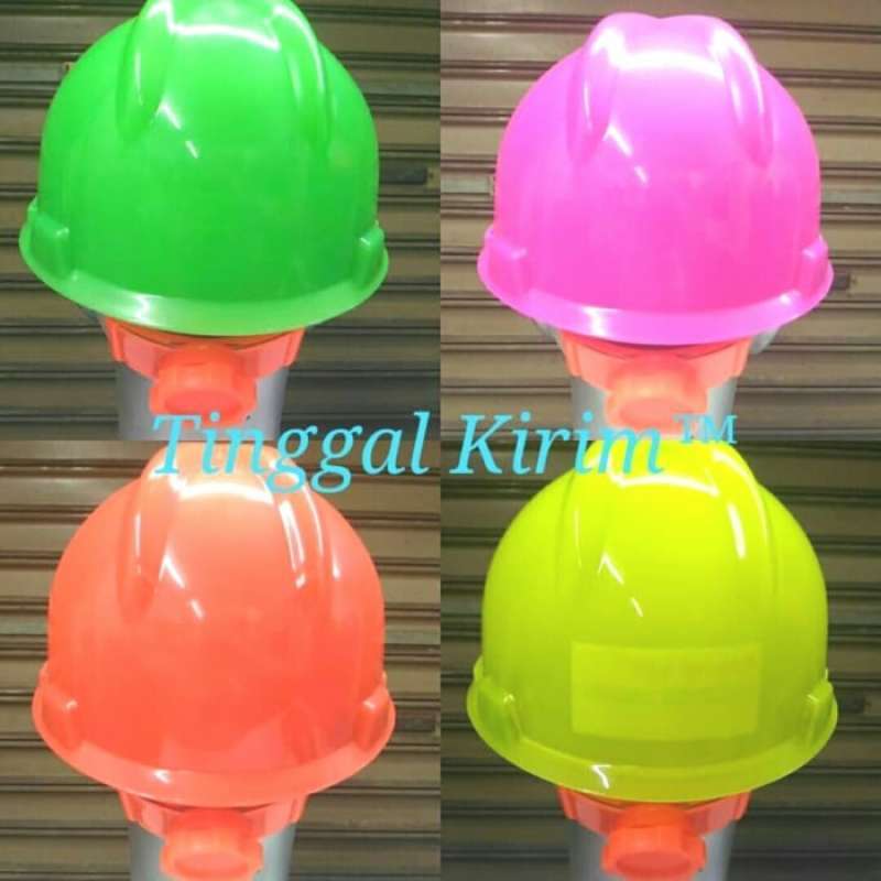 Jual helm proyek safety unik dengan fast track warna heboh banget di ...