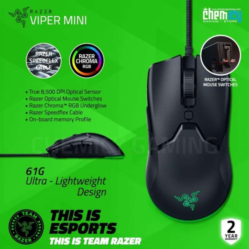 Jual Razer Viper Mini Ultralight Ambidextrous Wired Gaming Mouse di ...