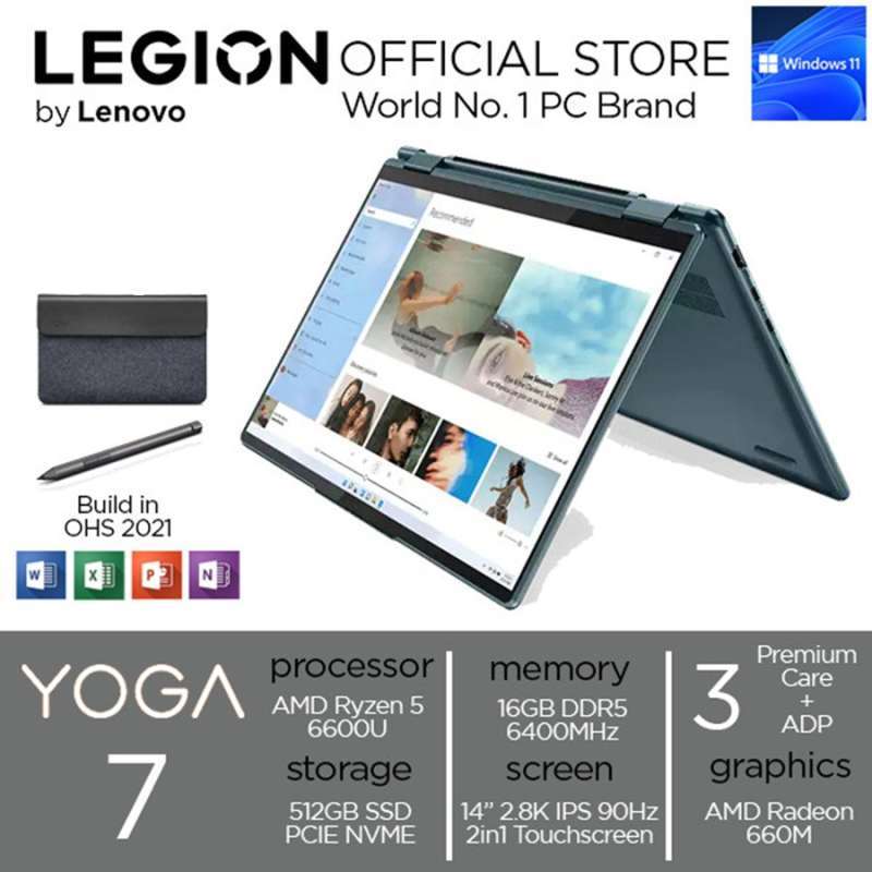 Jual Lenovo Yoga 7 14arb7 1cid [amd R5-6600u/16gb/512gb Ssd/2.8k Oled ...