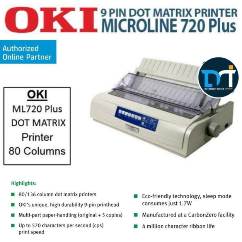 Jual OKI ML720 Plus - 9-Pin Dot Matrix Microline Printer di Seller ...