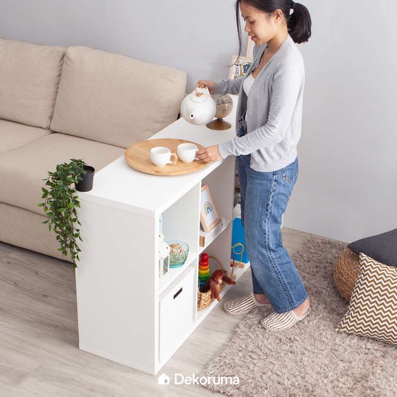 Promo Dekoruma Moku Lemari Rak Buku Serbaguna 4 Susun [2x4] Atau Lemari ...