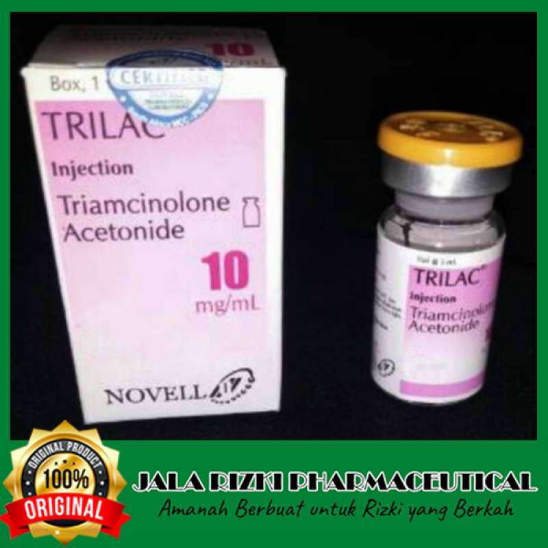 Jual Trilac Triamcinolone 10 Mg Injeksi - 1 Box Isi 1 Vial @5 Ml Di ...
