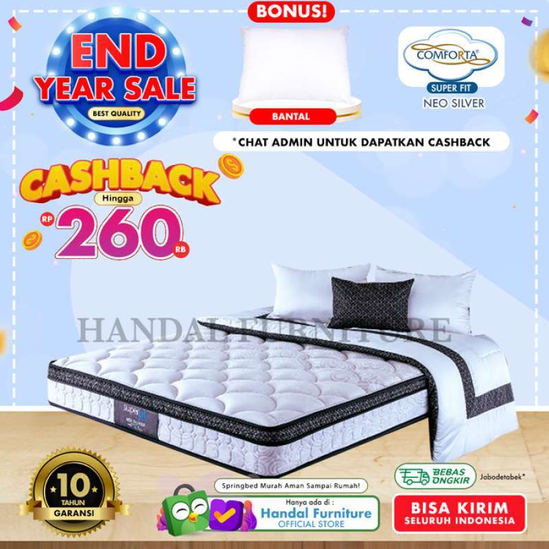 Promo Comforta Hanya Kasur Spring Bed Super Fit Sier 120X200 Diskon 35% ...
