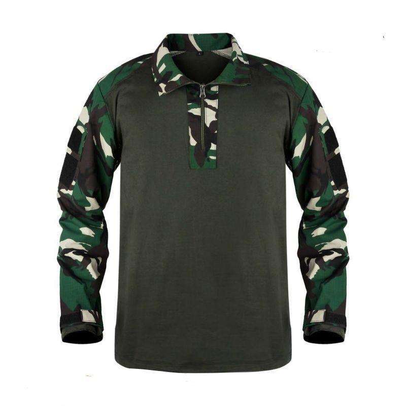Jual Kaos Tactical Army Bdu Full Dry Fit - Loreng - Loreng - Hijau - M ...