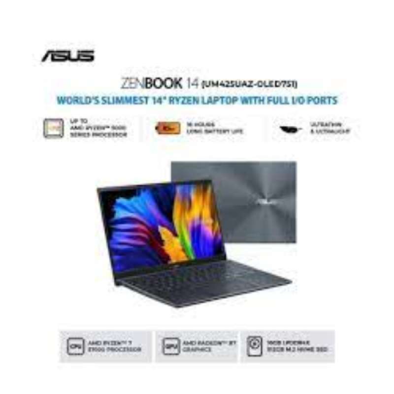 Jual Laptop Asus Zenbook 14 Um425uaz-oled751 - Pine Grey [amd Ryzen™ 7 ...