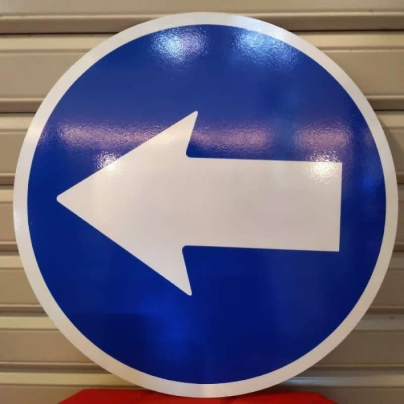 Jual Sign Plat Arah Panah / Rambu Tanda Panah Model Bulat di Seller ...