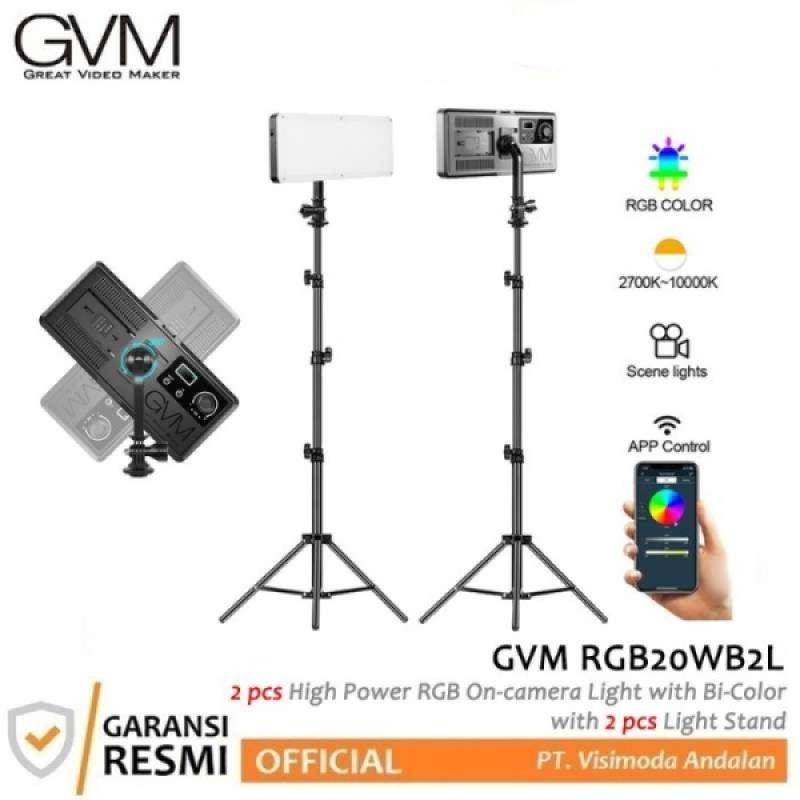 Jual Gvm Rgb20wb2l High Power Rgb On-camera Led Video Light With Bi ...