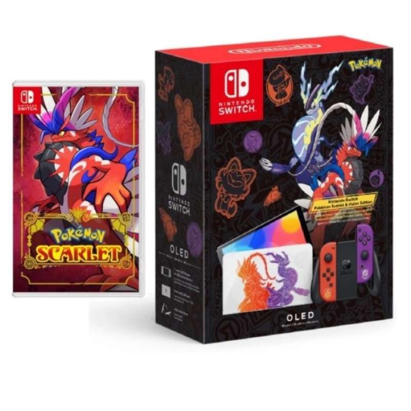 Promo NINTENDO SWITCH OLED POKEMON SCARLET & VIOLET + SCARLET Diskon 33 ...