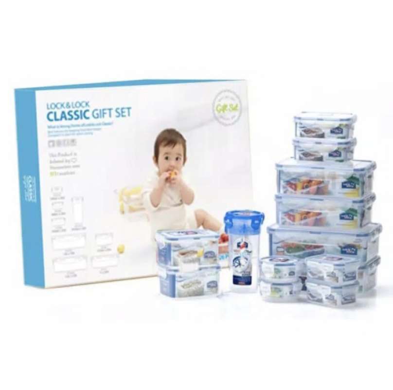 Promo LOCKnLOCK CLASSIC GIFT SET 13 IN 1 ORIGINAL LOCK & LOCK LUNCH BOX ...